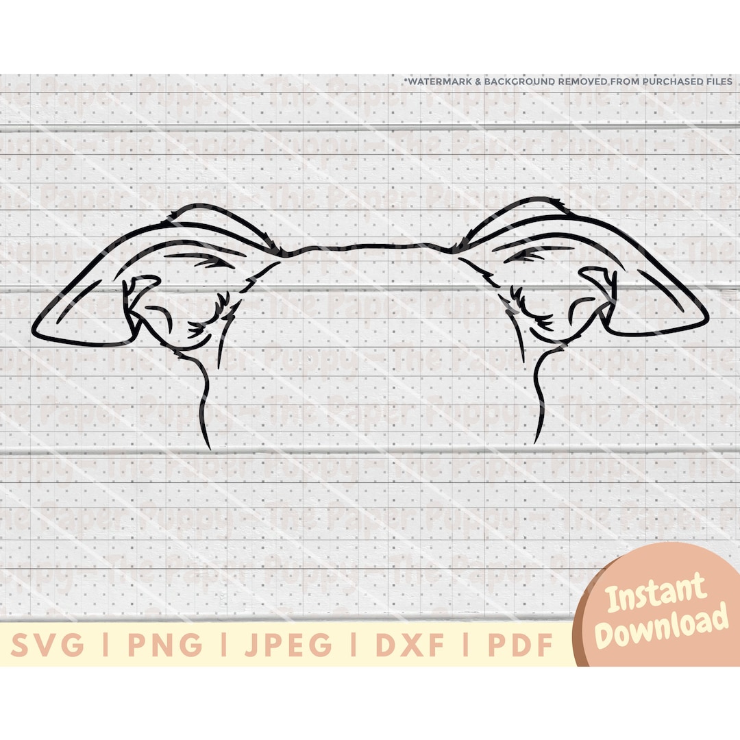 Italian Greyhound Ear SVG File - PNG, PDF, Dxf, Cut File for Cutters ...