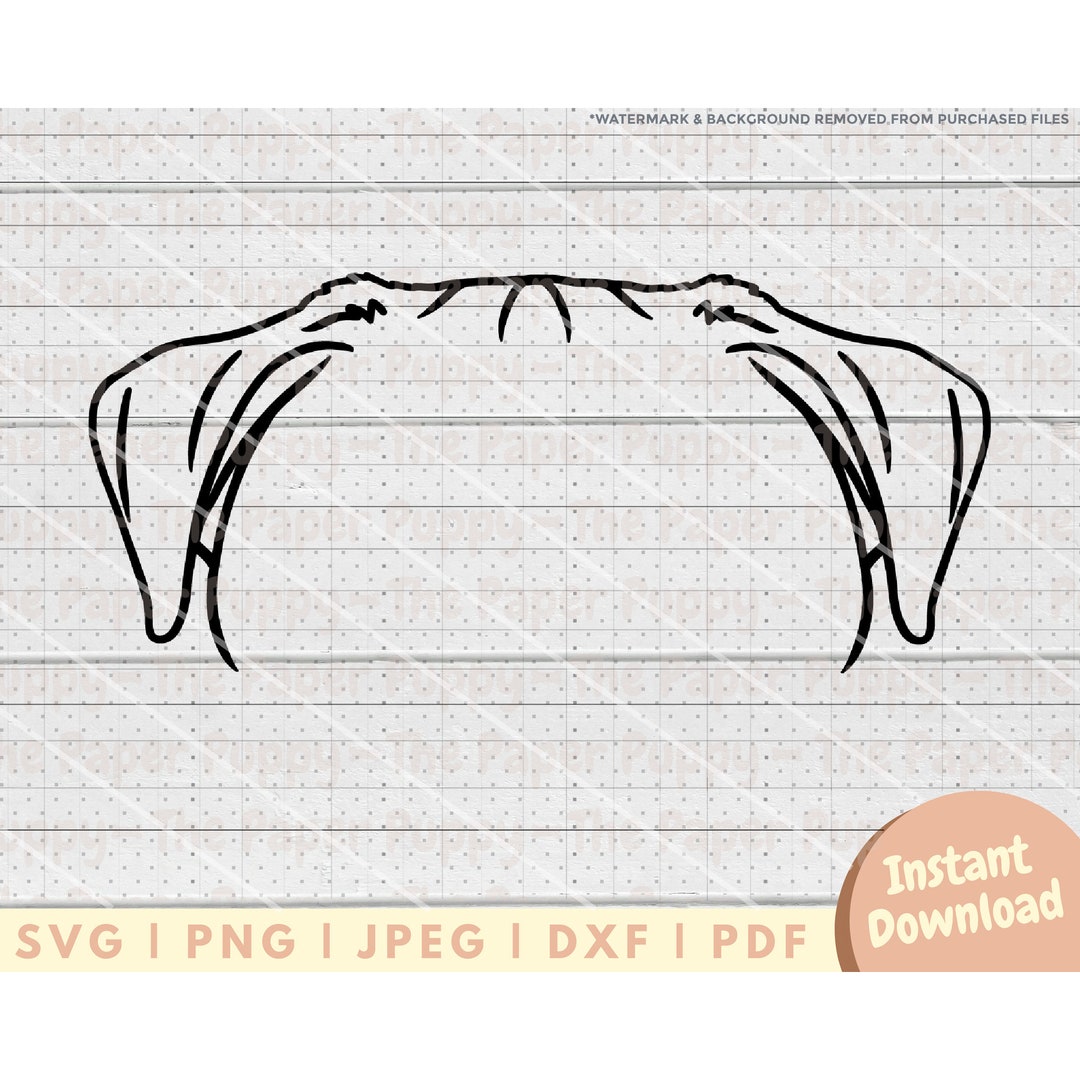 Pug Ear SVG File PNG, PDF, Dxf, Cut File for Cutters and More Pug Mom ...