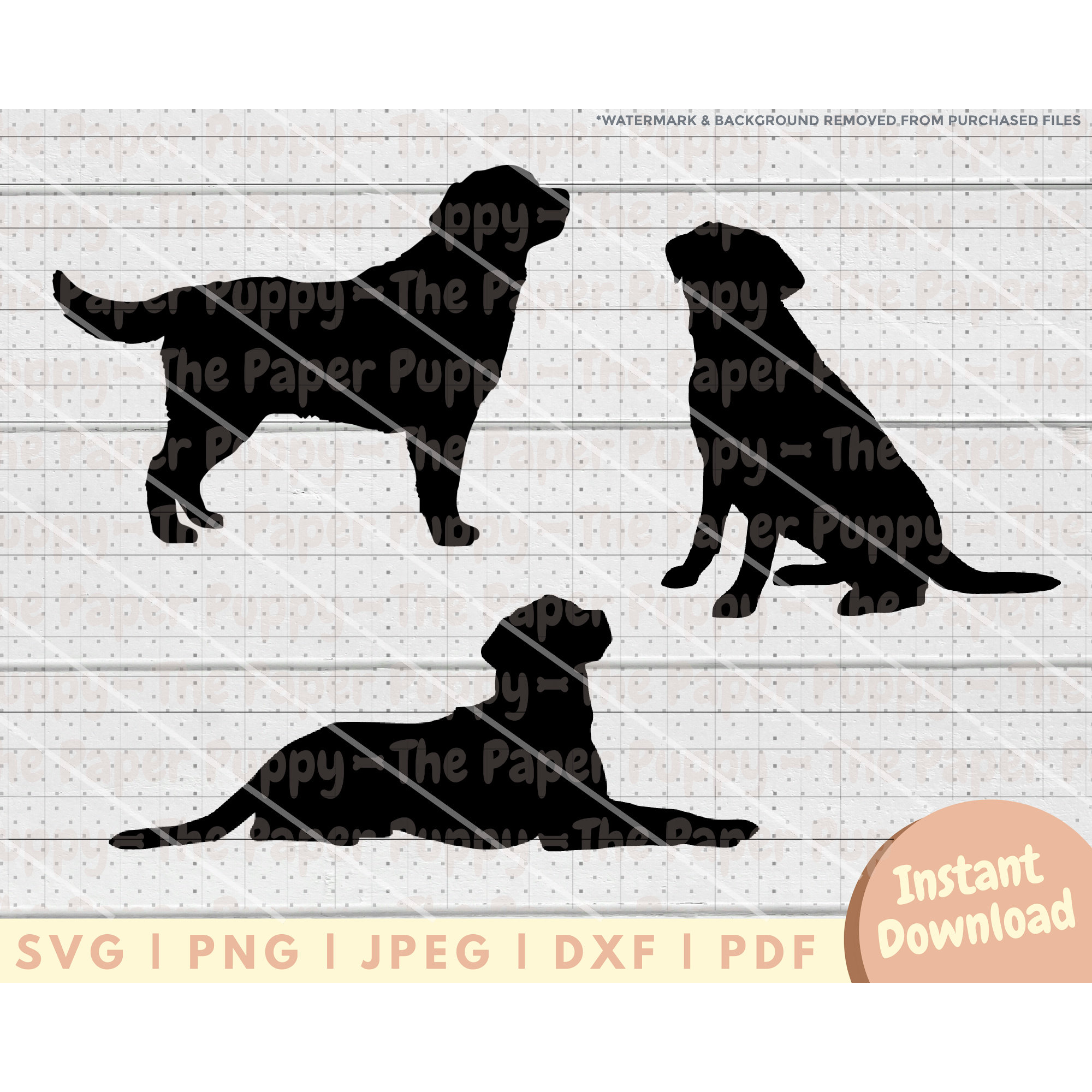 Labrador SVG File PNG PDF Dxf Cut File for Cutters and - Etsy UK