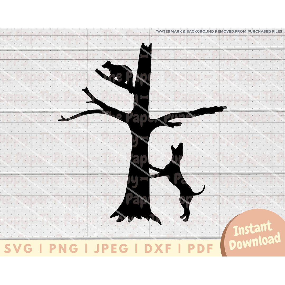 Hound Treeing Coon SVG - PNG, PDF, Dxf, Cut File for Cutters and More ...