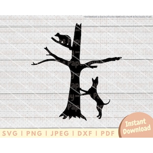 Hound Treeing Coon SVG - PNG, PDF, Dxf, Cut File for Cutters and More ...