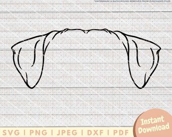 Australian Shepherd Ear SVG File PNG, PDF, Dxf, Cut File for Cutters ...