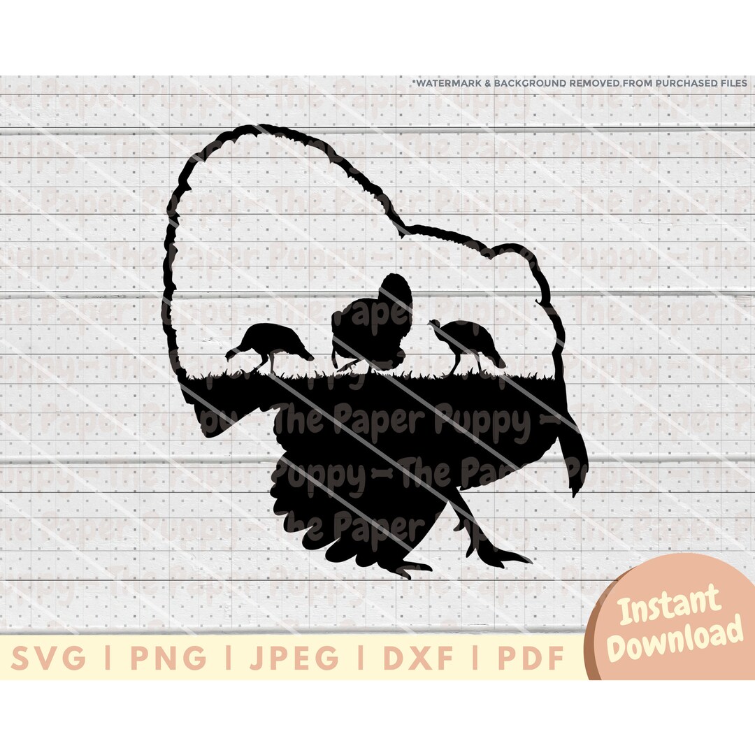 Turkey Hunting SVG PNG, PDF, Dxf Cut File for Cutters and More Turkey ...