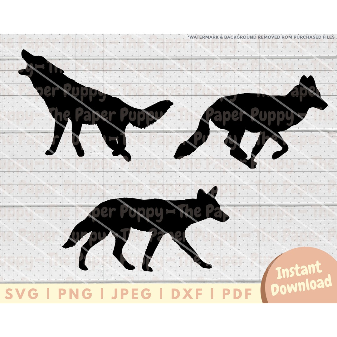 Coyote SVG File - PNG, PDF, Dxf, Cut File for Cutters and More - Coyote ...