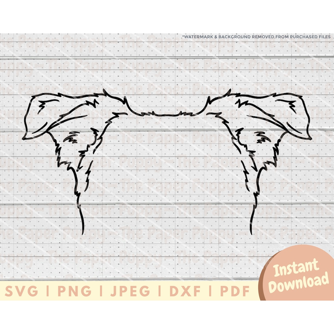 Australian Shepherd Ear SVG File PNG, PDF, Dxf, Cut File for Cutters ...