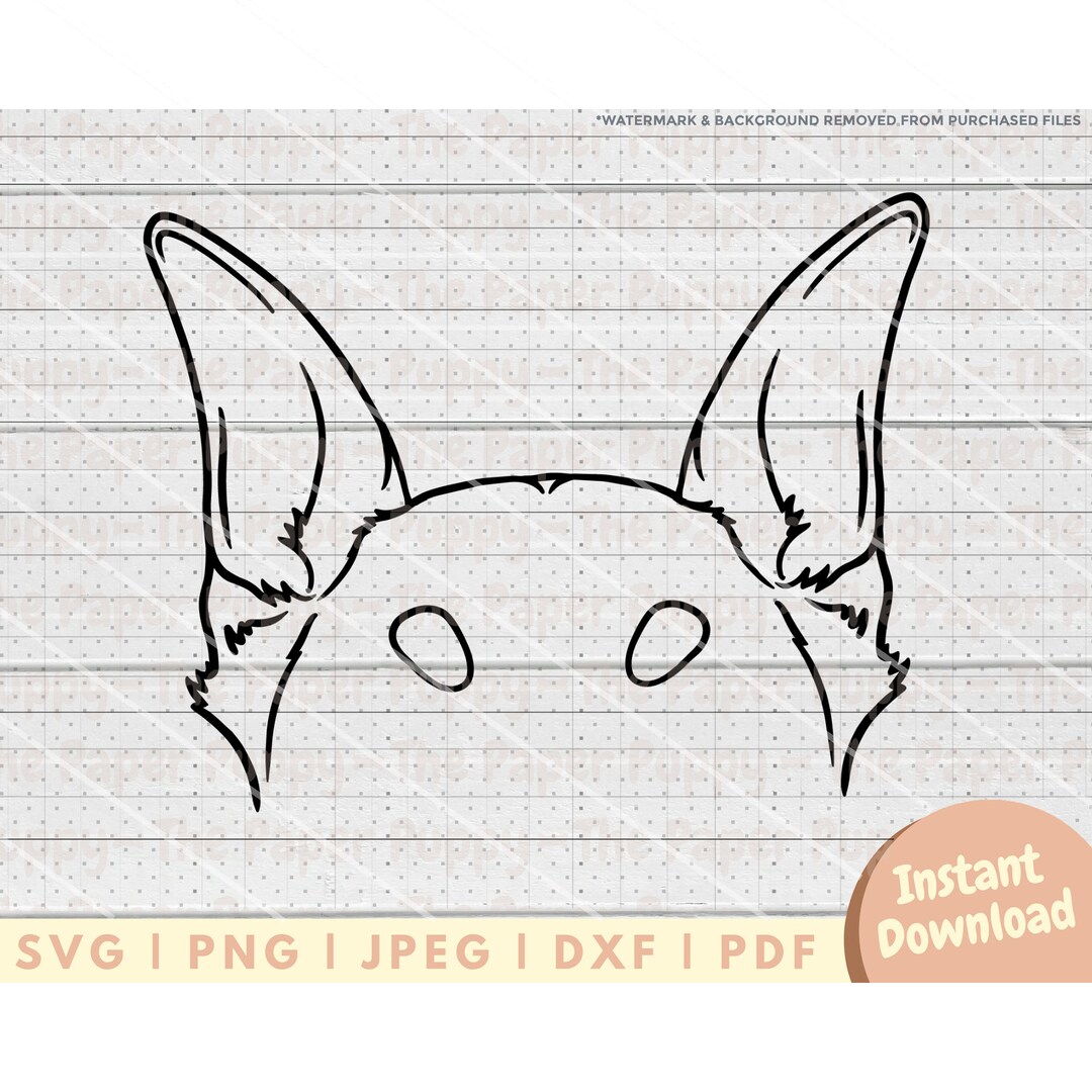 Doberman Ear SVG File - PNG, PDF, Dxf, Cut File for Cutters and More ...