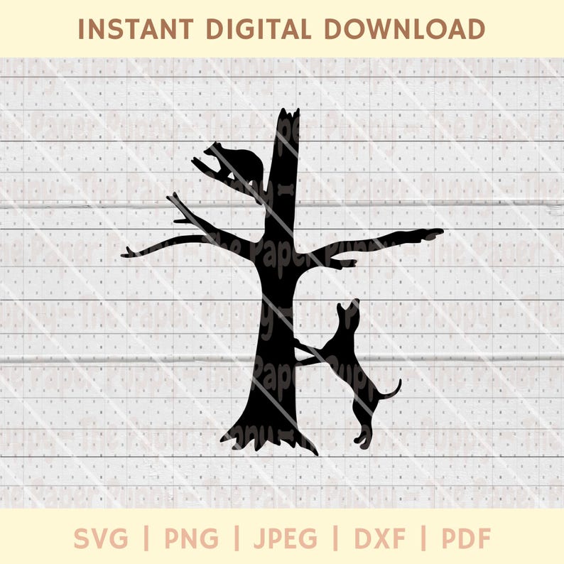 Hound Treeing Coon SVG - PNG, PDF, Dxf, Cut File for Cutters and More ...