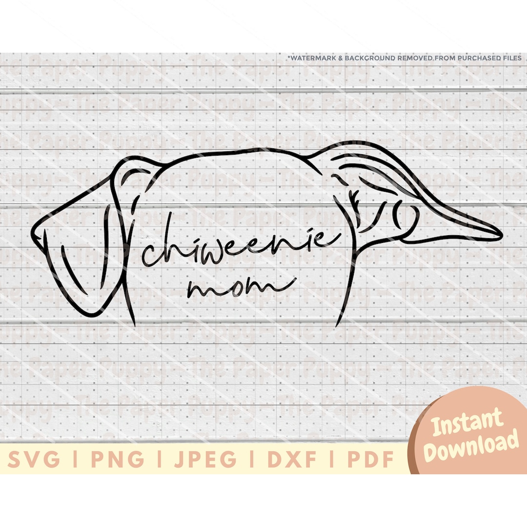 Chiweenie Ear SVG File PNG, PDF, Dxf, Cut File for Cutters and More ...