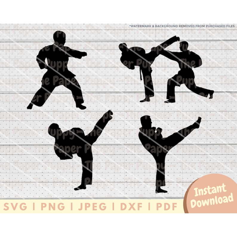 Karate SVG File PNG PDF Dxf Cut File for Cutters and More - Etsy Australia