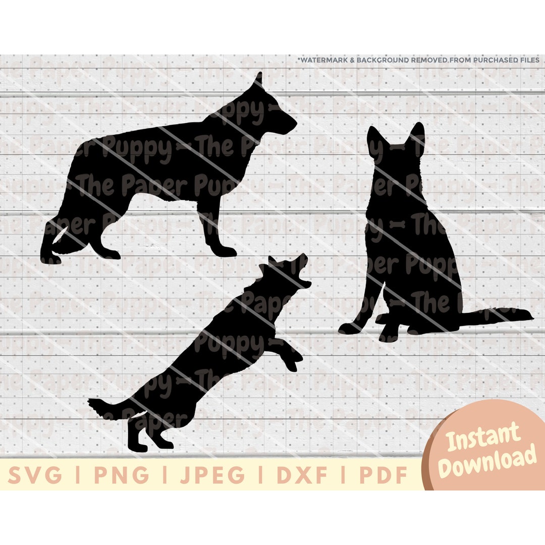 German Shepherd SVG File - PNG, Pdf, Dxf, Cut File for Cutters and More ...