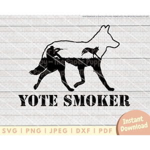 Coyote Hunting SVG File - PNG, PDF, Dxf, Cut File for Cutters & More ...