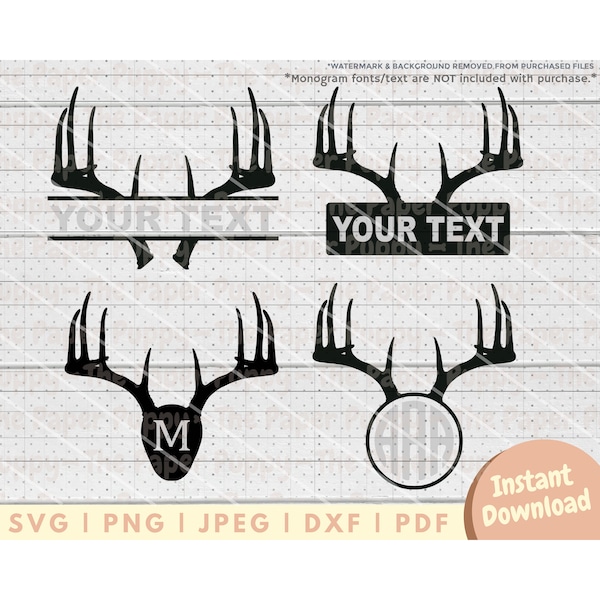 Antler Monogram - Etsy