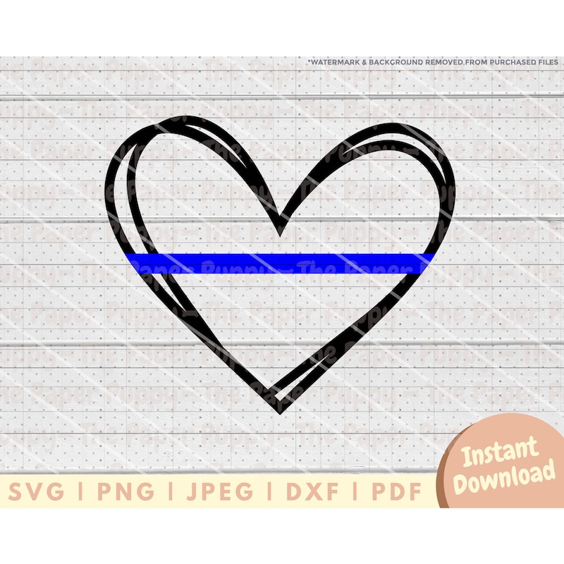 Thin Blue Line Vector - Etsy