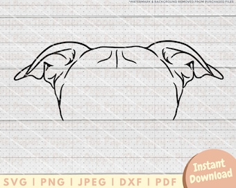 Lab Ear SVG File PNG, PDF, Dxf, Cut File for Cutters and More Lab Ears ...