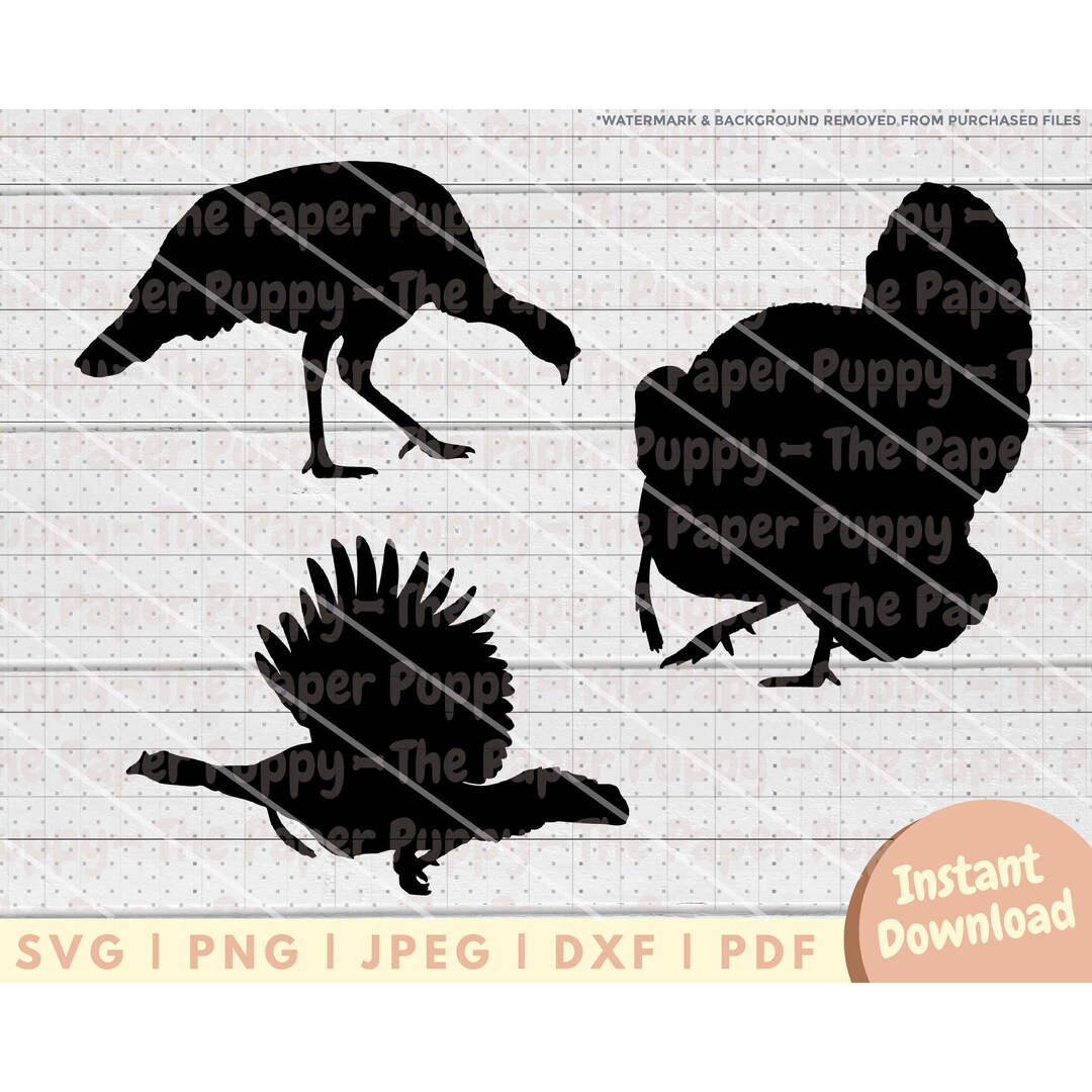 Turkey SVG File - PNG, PDF, Dxf, Cut File for Cutters and More - Turkey ...