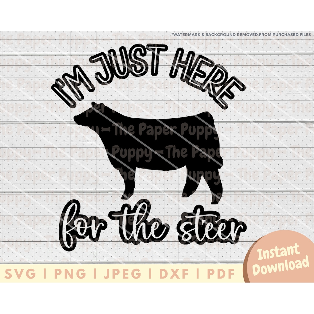 Show Steer SVG File - PNG, PDF, Dxf, Cut File for Cutters and More ...