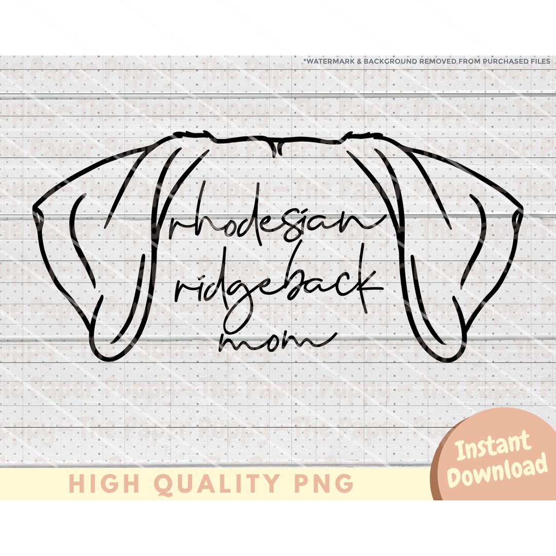 Rhodesian Ridgeback Ear SVG File PNG, PDF, Dxf, Cut File for Cutters ...