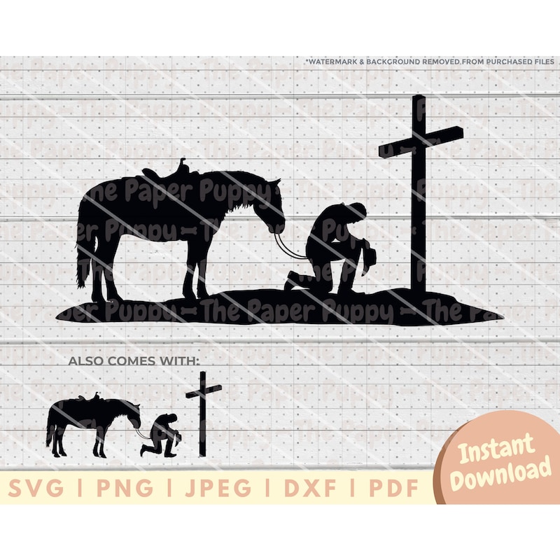 Cowboy Cross Vector - Etsy