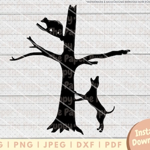 Hound Treeing Coon SVG - PNG, PDF, Dxf, Cut File for Cutters and More ...