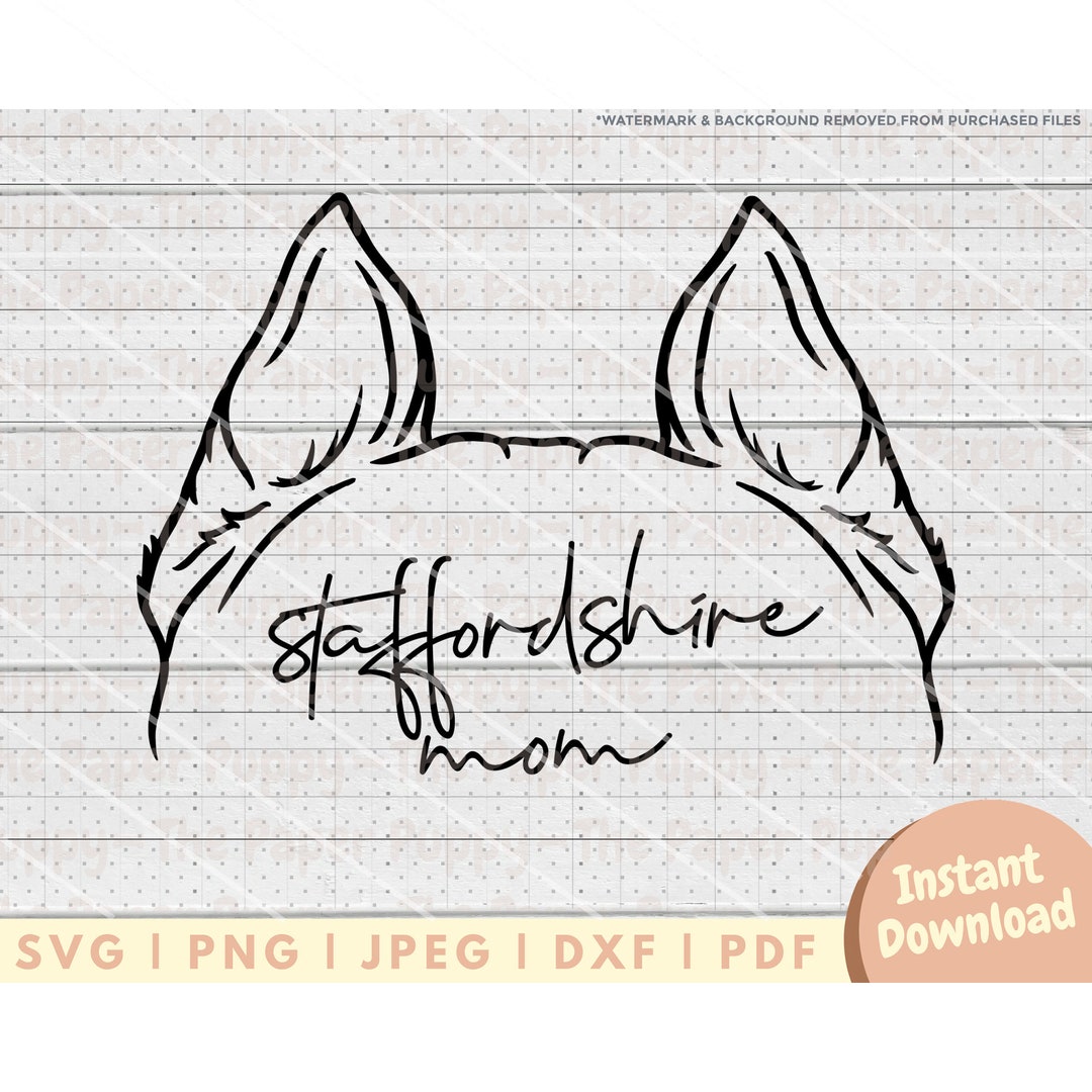 Staffordshire Ear SVG File - PNG, PDF, Dxf, Cut File for Cutters and ...