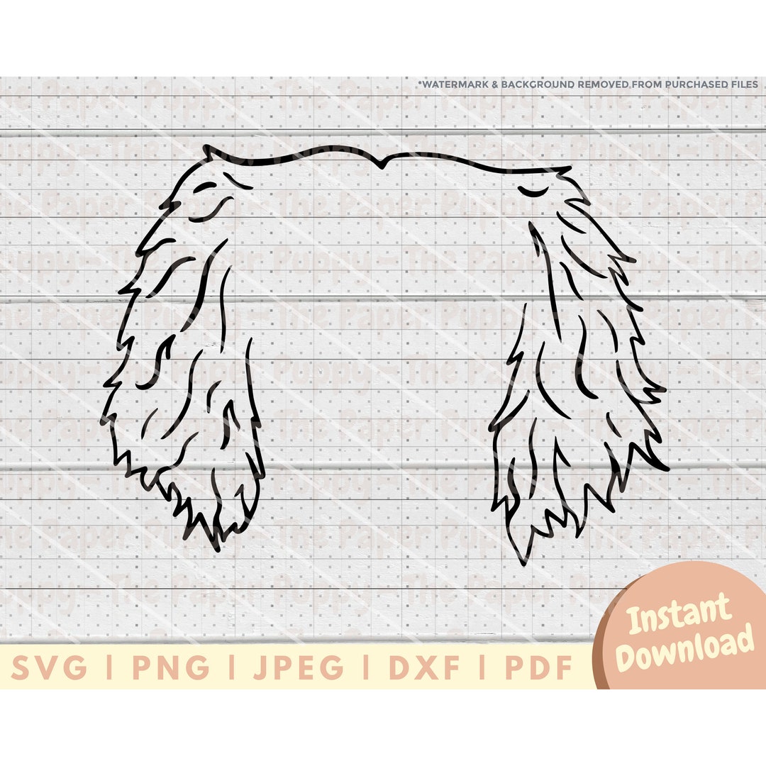 Springer Spaniel Ears SVG File PNG, PDF, Dxf, Cut File for Cutters and ...