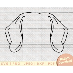 Beagle Ear SVG File - PNG, PDF, Dxf, Cut File for Cutters and More ...