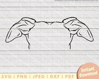 Springer Spaniel Ears SVG File PNG, PDF, Dxf, Cut File for Cutters and ...