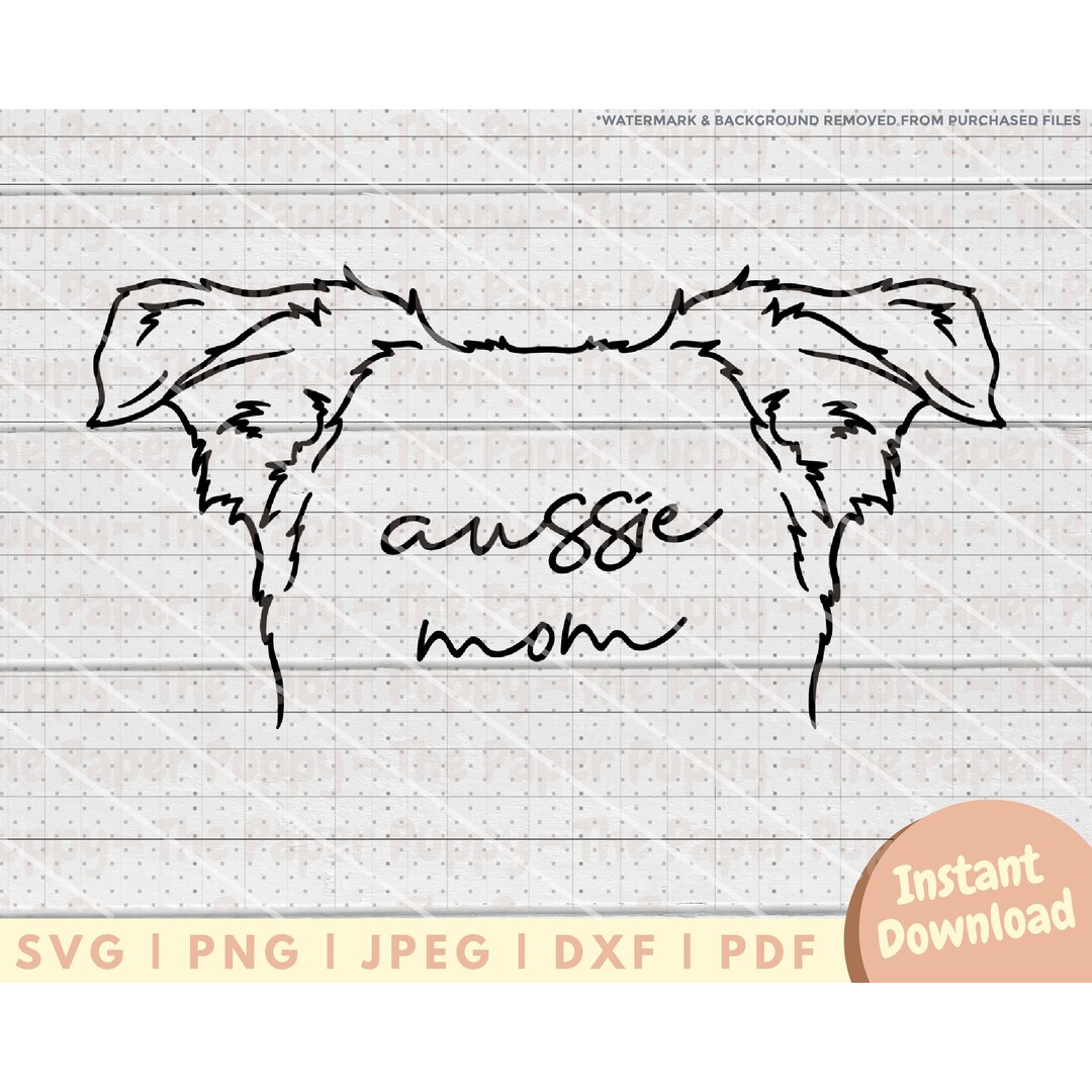 Aussie Ear SVG File - PNG, PDF, Dxf, Cut File for Cutters and More ...