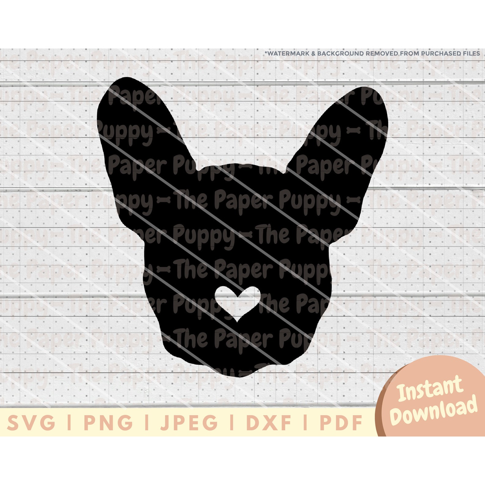 French Bulldog SVG File - PNG, PDF, Dxf, Cut File for Cutters and More ...