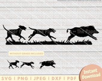 Hound Dogs Chasing Deer SVG PDF PNG Eps Digital Download - Etsy