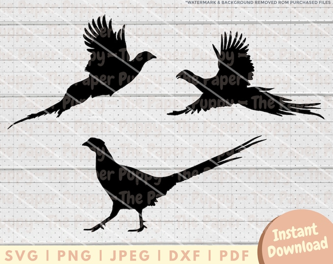 Flying Pheasant SVG Clipart-vector Clip Art Graphics-digital Download ...