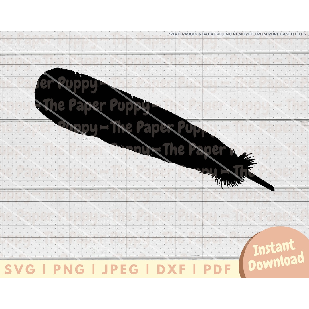 Turkey Feather SVG - PNG, PDF, Dxf, Cut File for Cutters and More ...