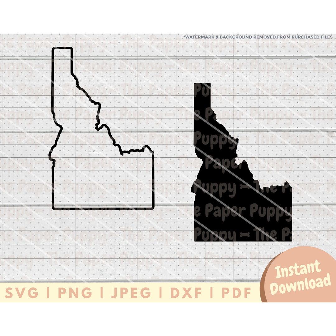 Idaho State SVG File PNG, PDF, Dxf, Cut File for Cutters and More Id ...