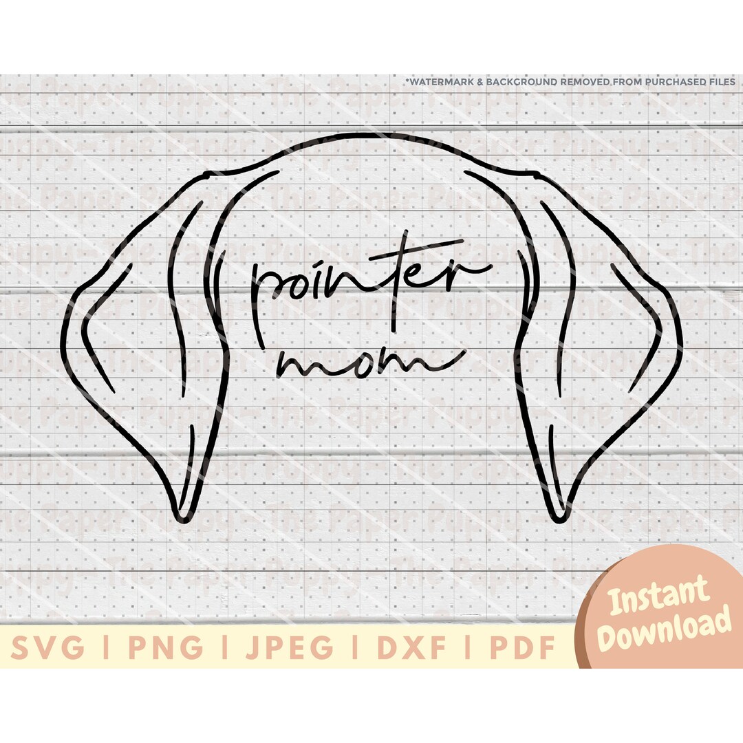 Pointer Ear SVG File - PNG, PDF, Dxf, Cut File for Cutters and More ...