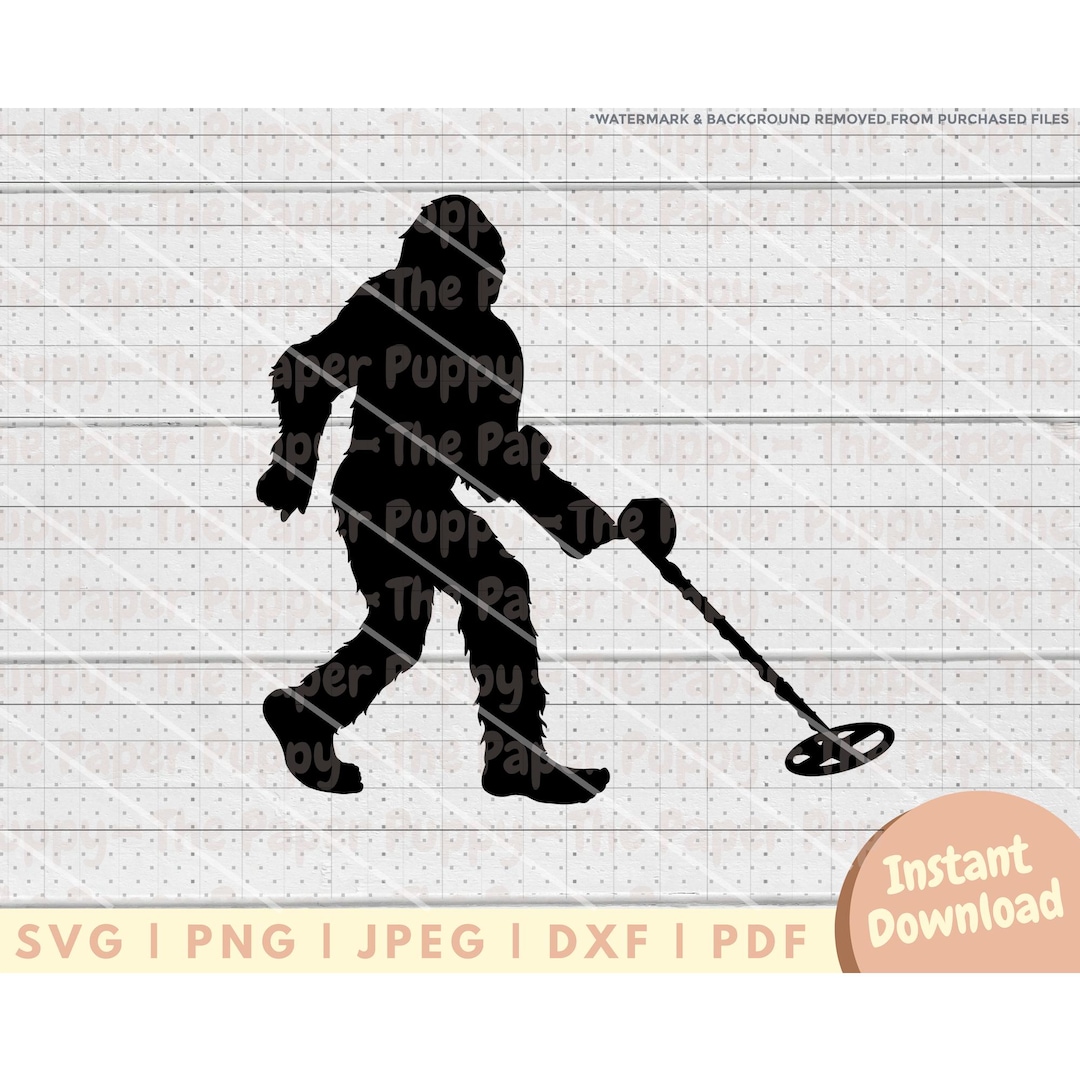 Metal Detecting SVG File - PNG, PDF, Dxf, Cut File for Cutters & More ...