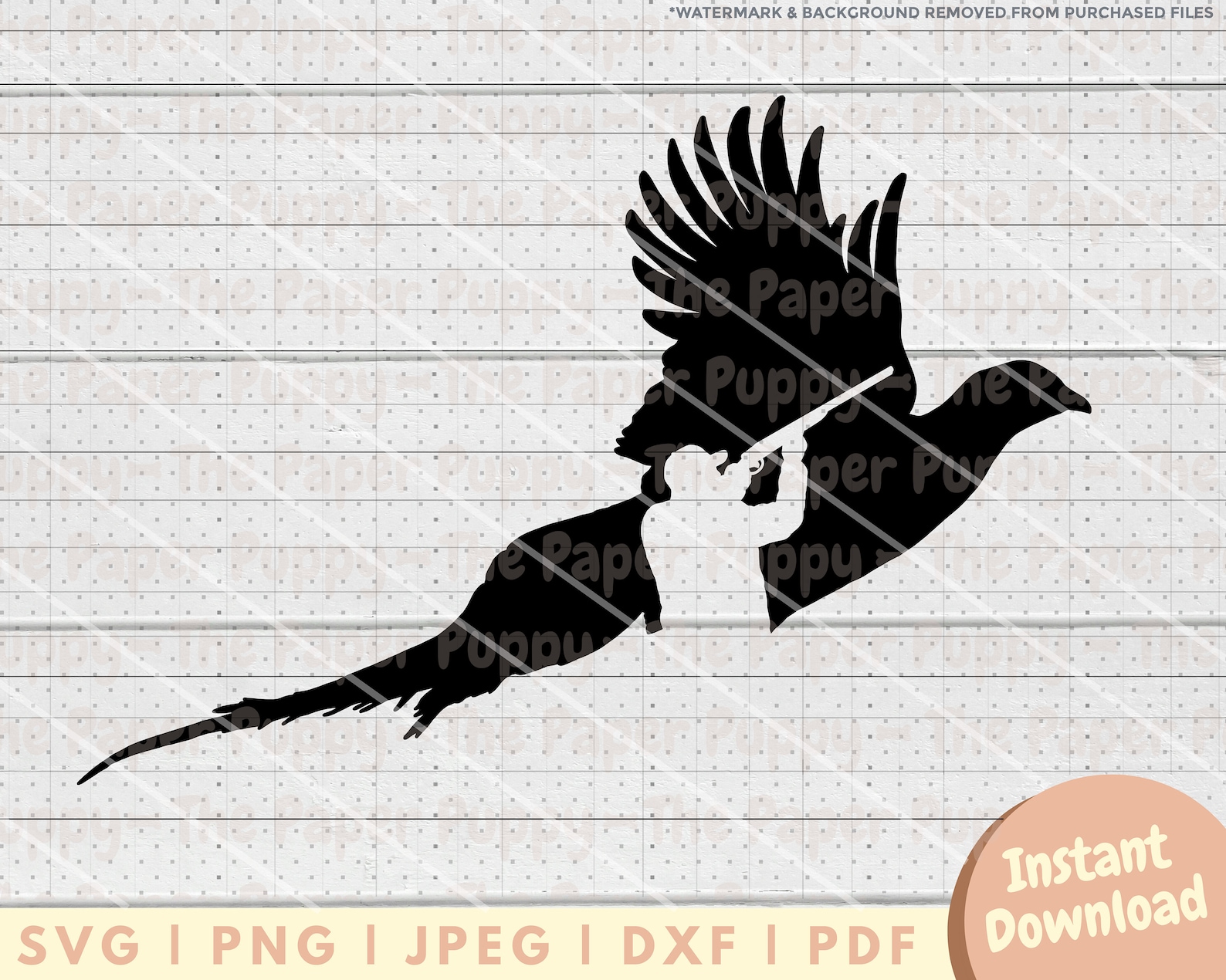 Pheasant Hunting SVG File - PNG, PDF, Dxf, Cut File for Cutters and ...