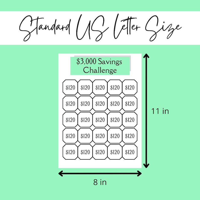 3,000 Saving Challenge (printable PDF) | Daily Savings Goal | Savings ...