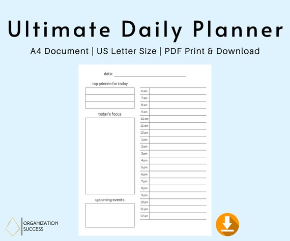 Desktop Daily Planner Perfect Planner for Daily Productivity | Etsy