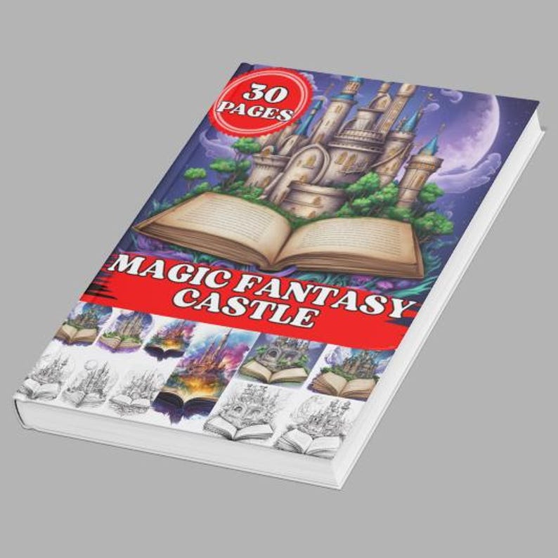 Magic Fantasy Castle Coloring Pages | Fairy Tale Medieval Castle ...