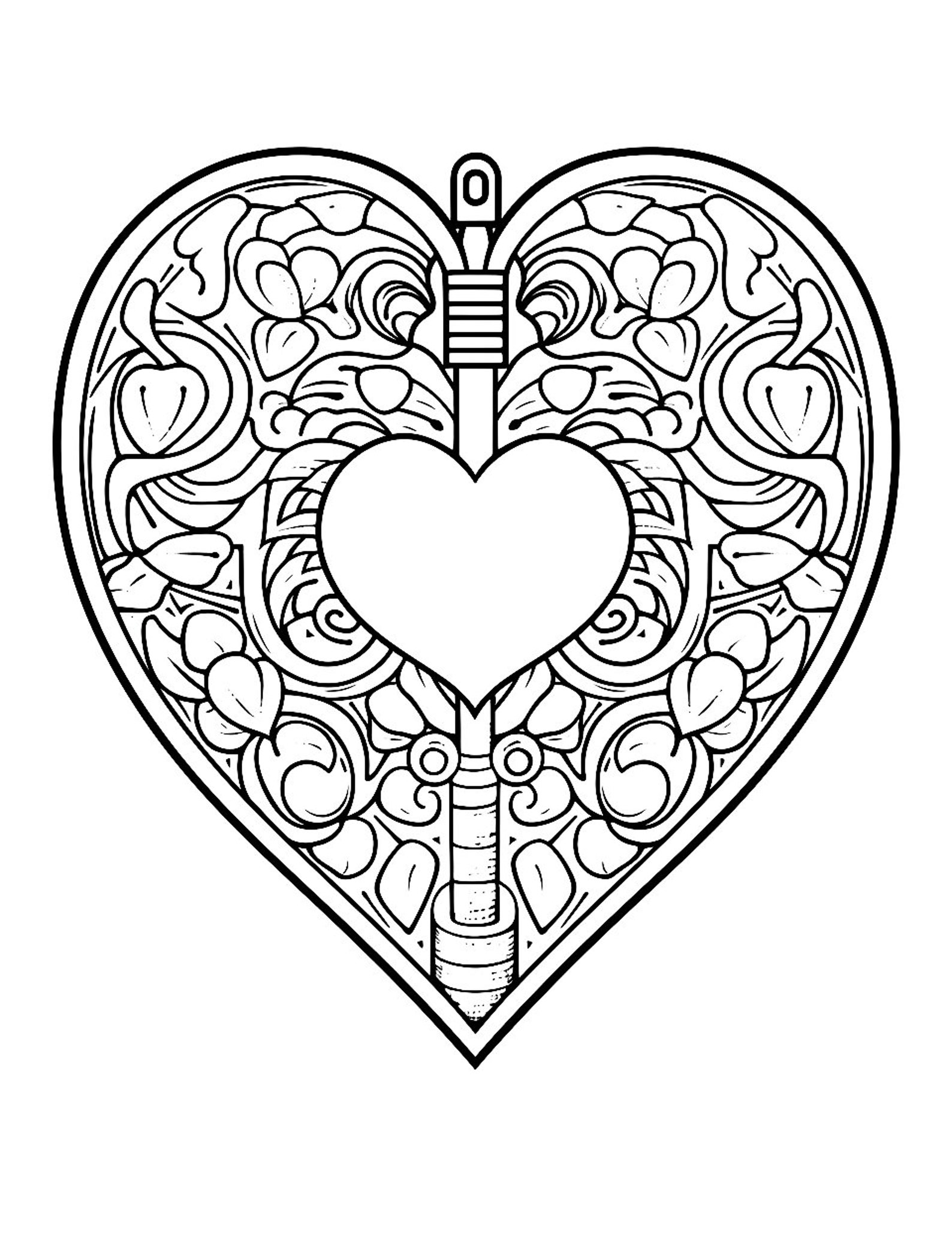 50 Hearts Printable Coloring Page Ebook for Kids and Adults - Etsy