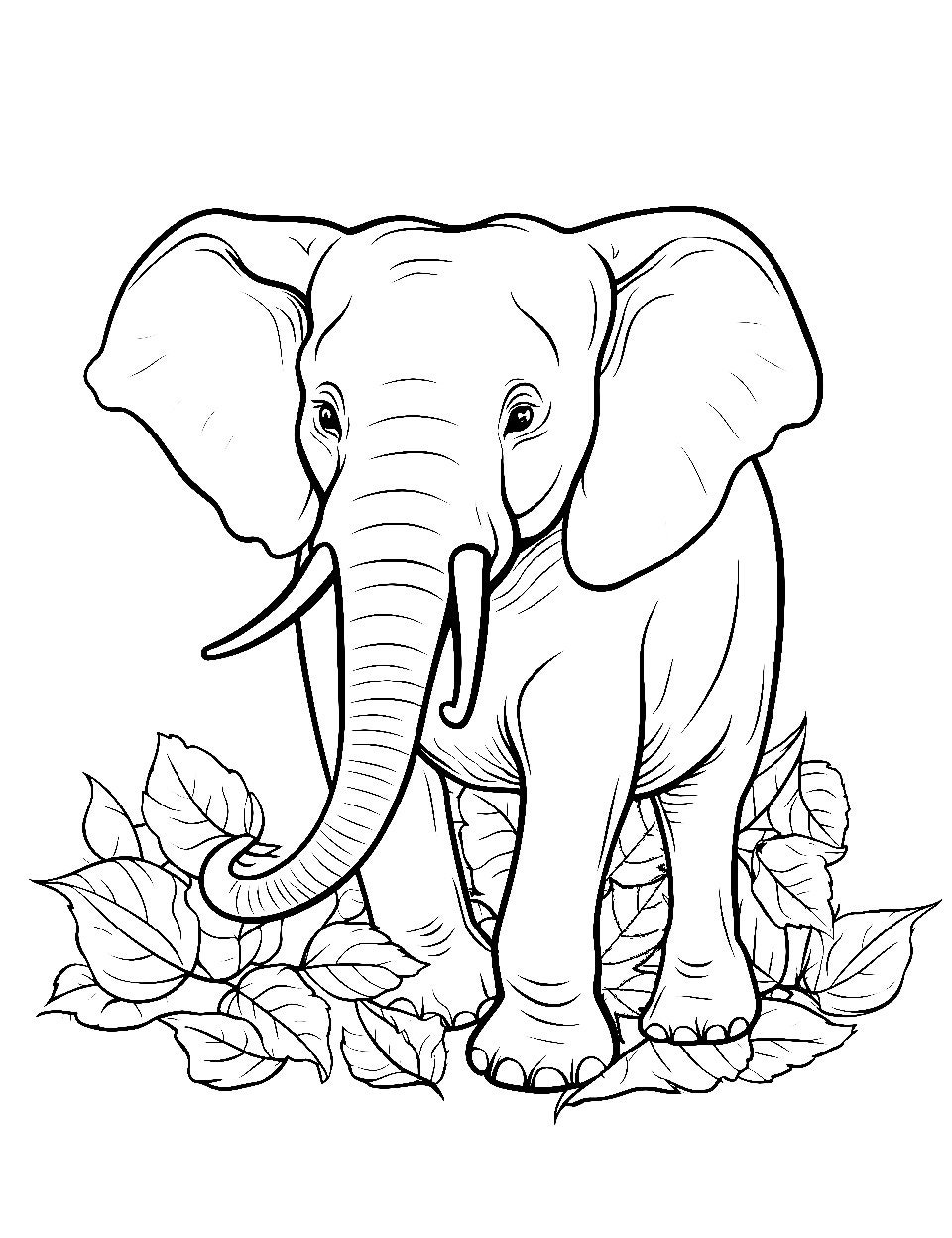 25 Elephant Coloring Pages ,printable Pdf Book for Kids and Adults - Etsy