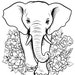 25 Elephant Coloring Pages ,printable Pdf Book for Kids and Adults - Etsy