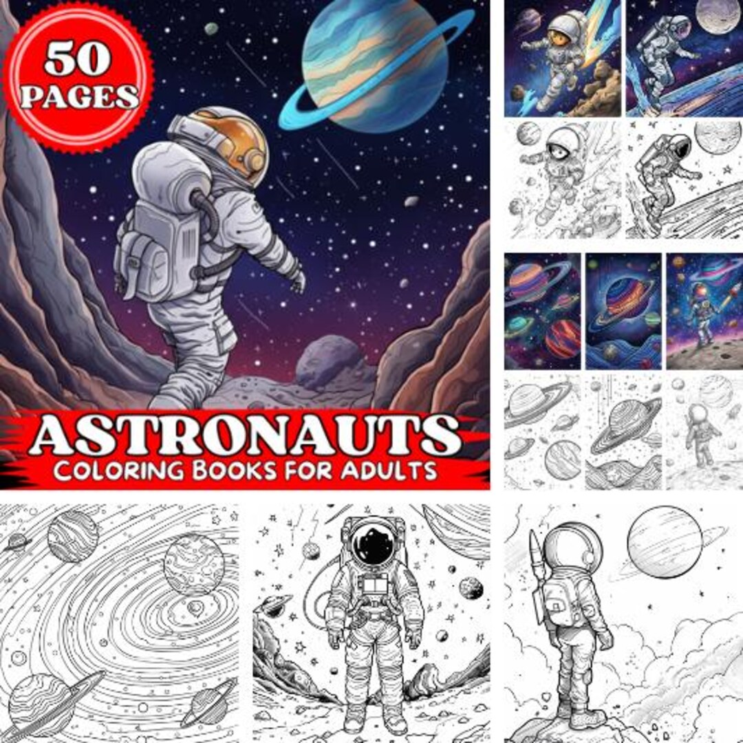 Space Coloring Pages | Galaxy, Planets, Astronaut, Rocket Printable ...