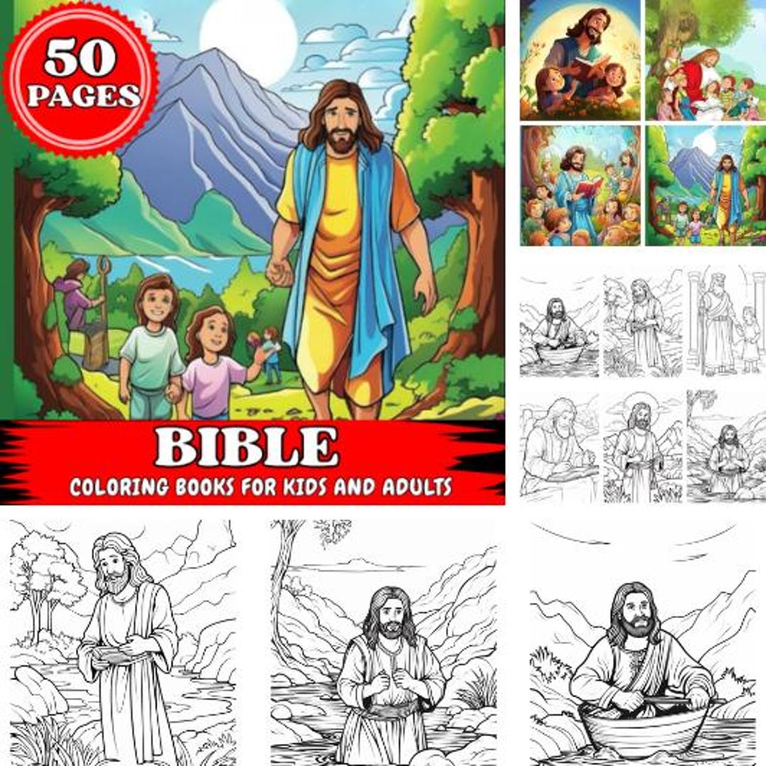 Bible Coloring Book Pages for Kids, Adults & Children – Printable ...