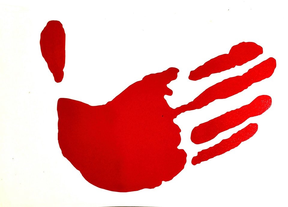 Large MMIW RED HAND Transfer Sticker Etsy Canada