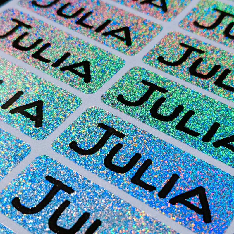 Glitter Labels - Etsy