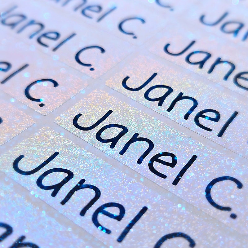 Glitter Name Cards - Etsy