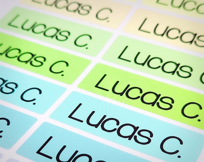 Baby Name Labels Personalize Kid Sticker, Waterproof Name Label ...