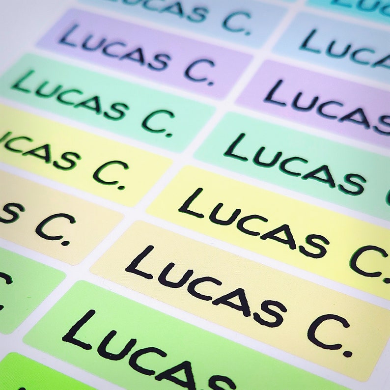 Waterproof Kid Custom Name Labels School, Daycare Supply Stickers ...