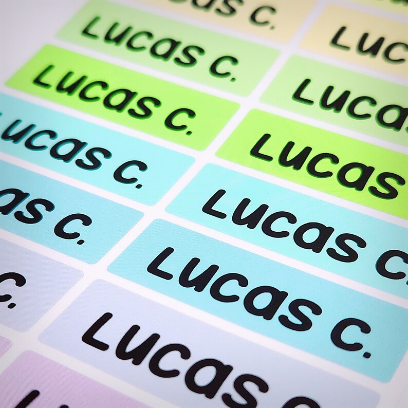 Waterproof Kid Custom Name Labels School, Daycare Supply Stickers ...